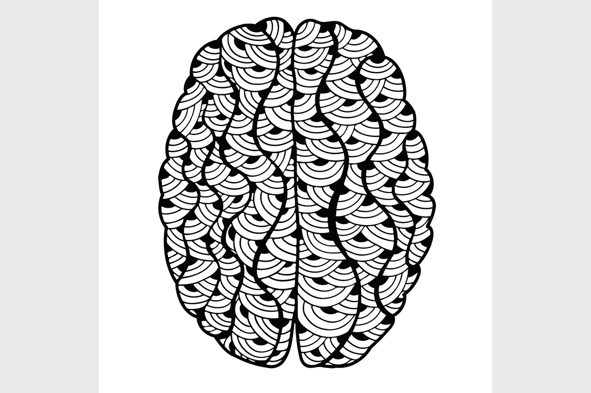 Human Brain doodle, a Background Graphic by IllustrationArtShop
