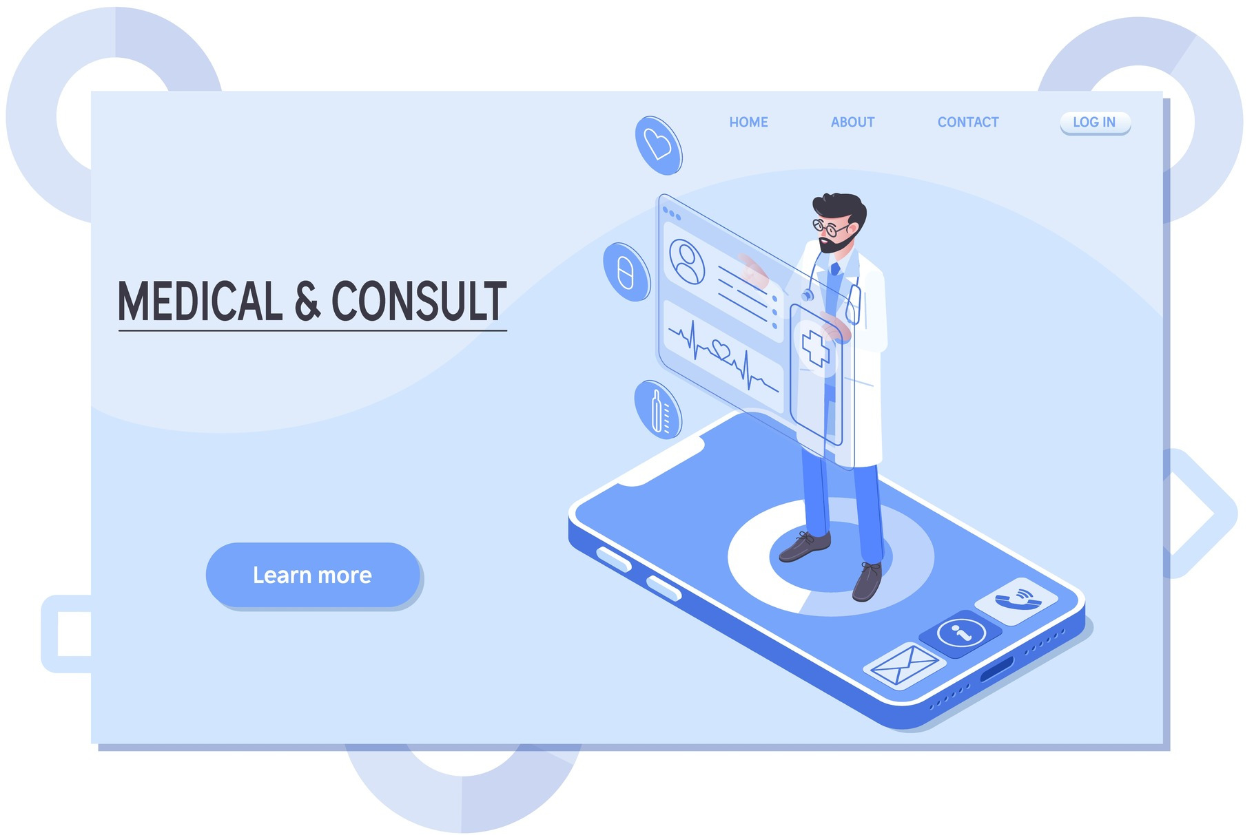 Smart technology in healthcare, a Healthcare Illustration by dmytronovitsky