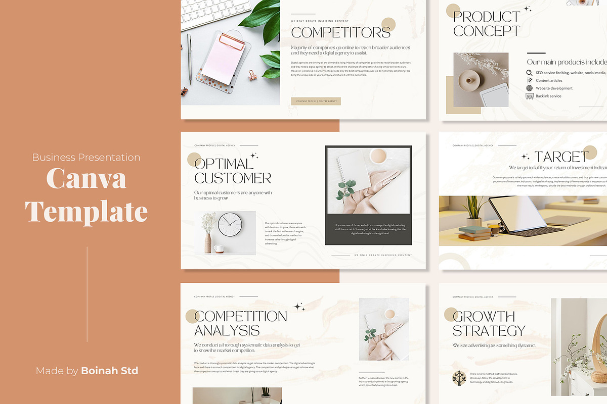 Canva Presentation Template, a Presentation Template by Boinah Studio