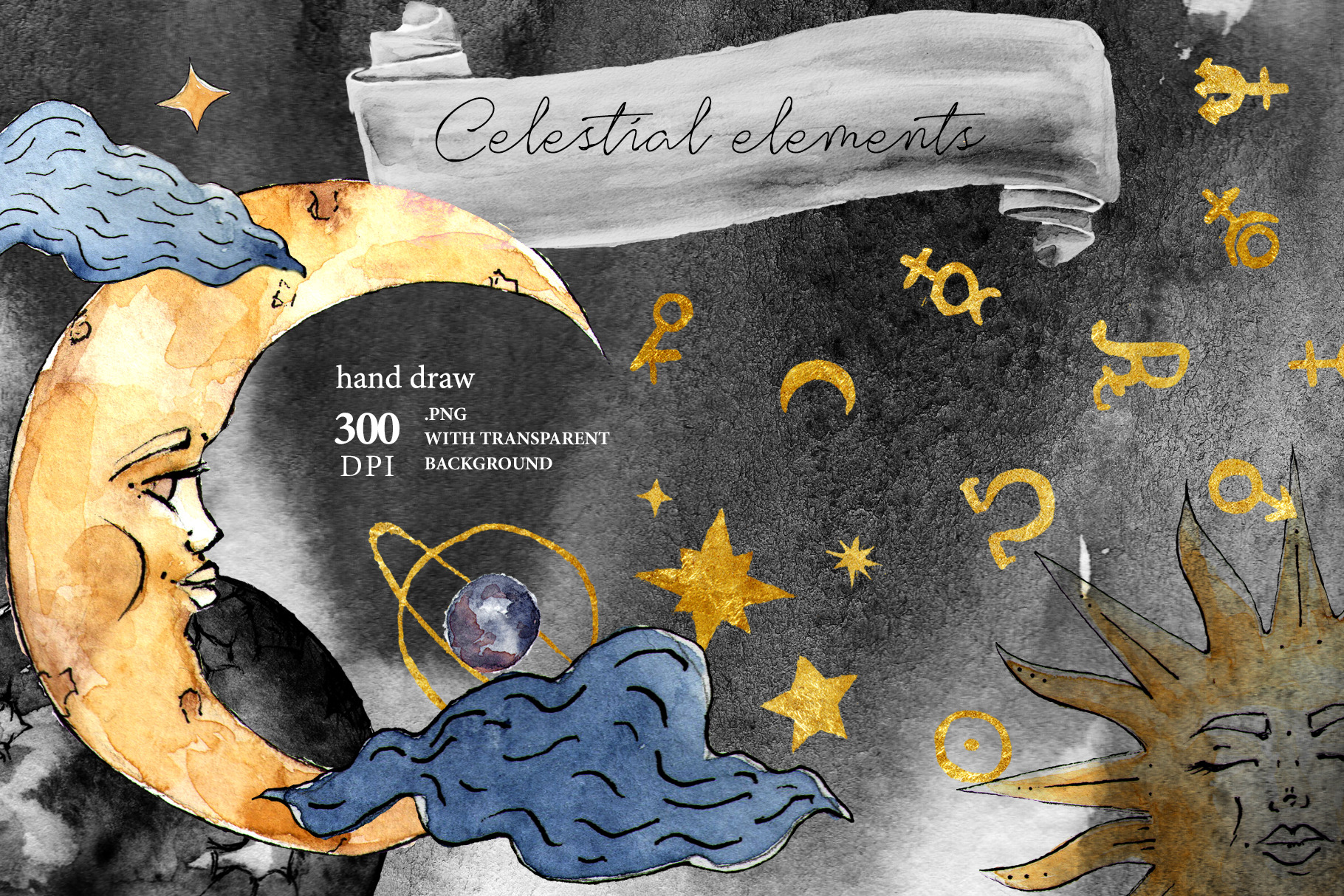 Celestial Elements, a Texture Illustration by FloraProject