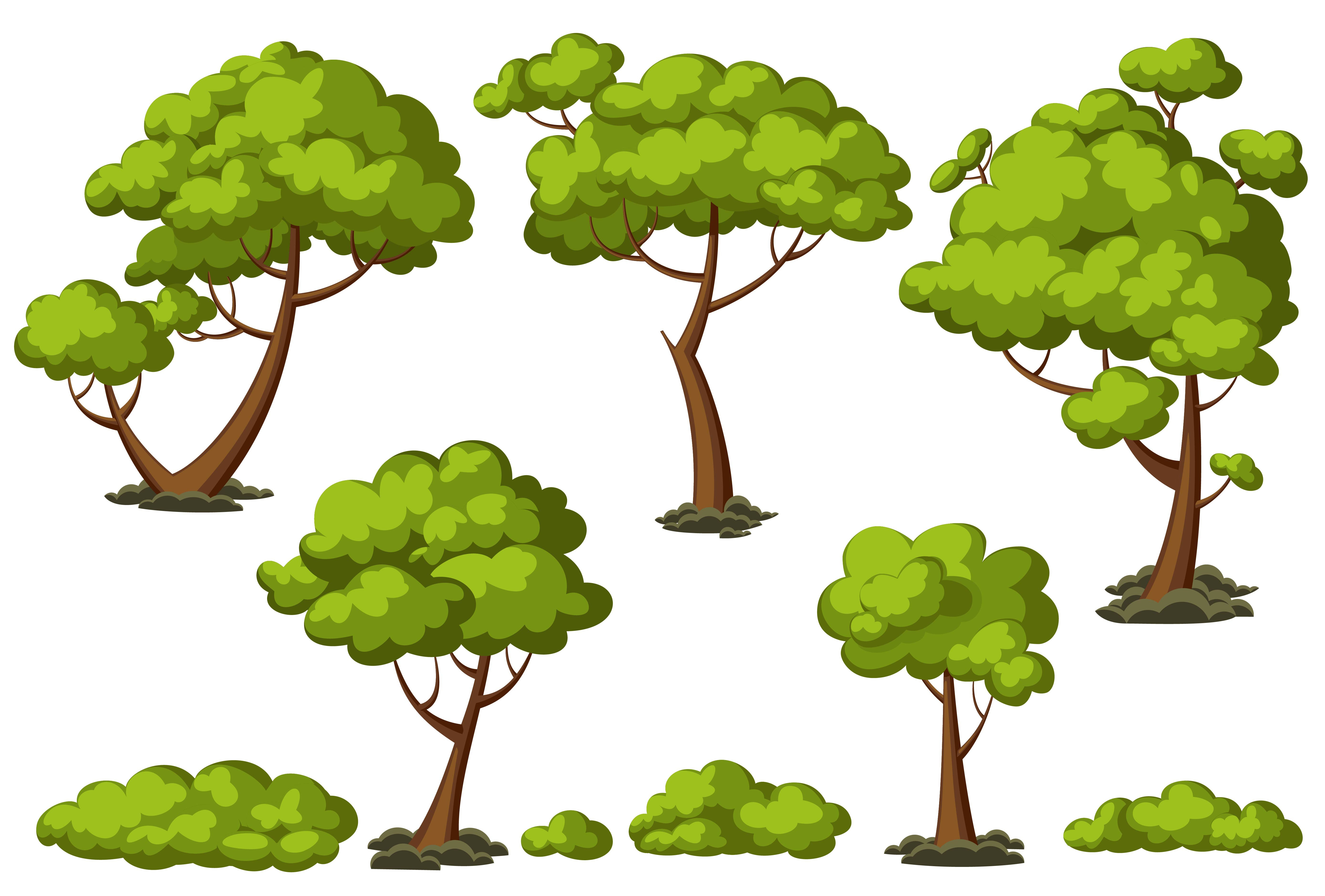 Cartoon trees set, an Object Graphic by SHMEL_Studio