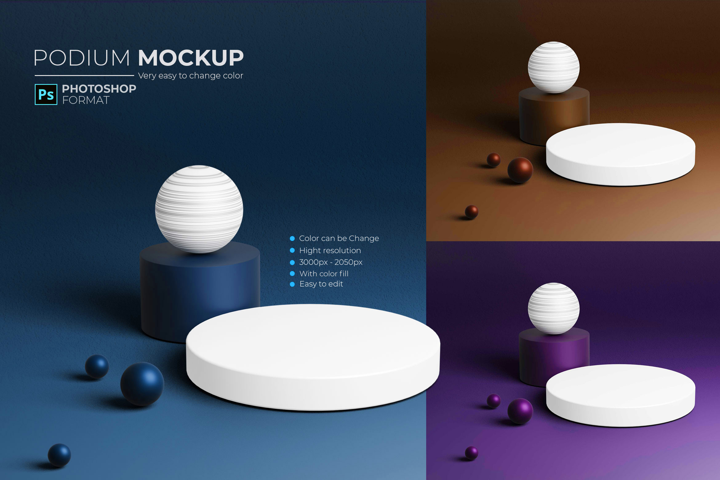 Podium 3D Mockup, a Product Mockup by Modaldesain