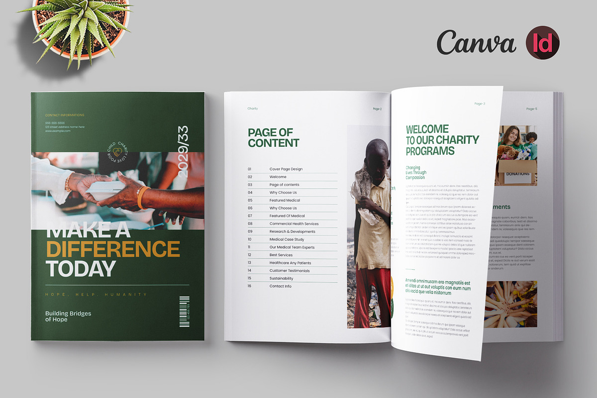 Charity Brochure Template | Canva, a Brochure Template by Pixelpick