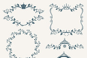 Vintage royalty frames set, a Decorative Illustration by Microvector