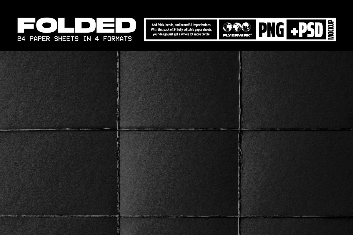 Folded Paper Sheets, a Texture Graphic by FLYERWRK