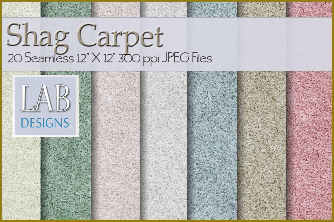 20 Seamless Shag Carpet Textures, a Texture Graphic by Lab Designs