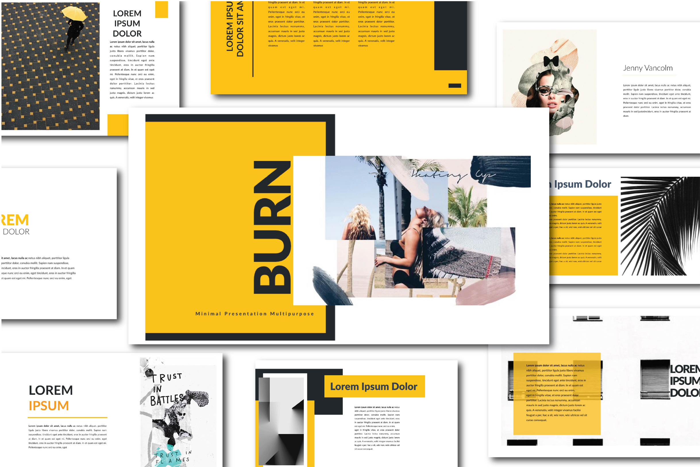 Burn Minimal Powerpoint Template, a Presentation Template by Dirtytemp ...