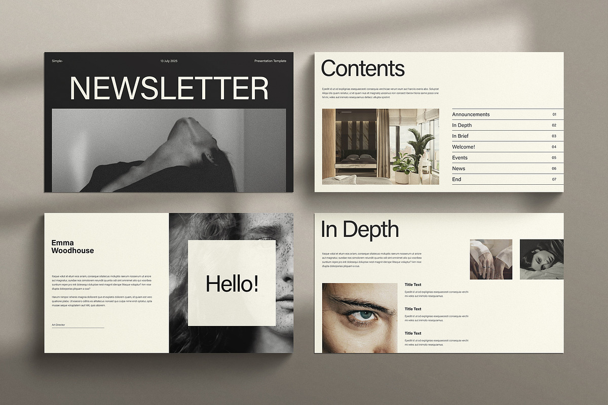 Newsletter Presentation Design Canva, a Presentation Template by ...