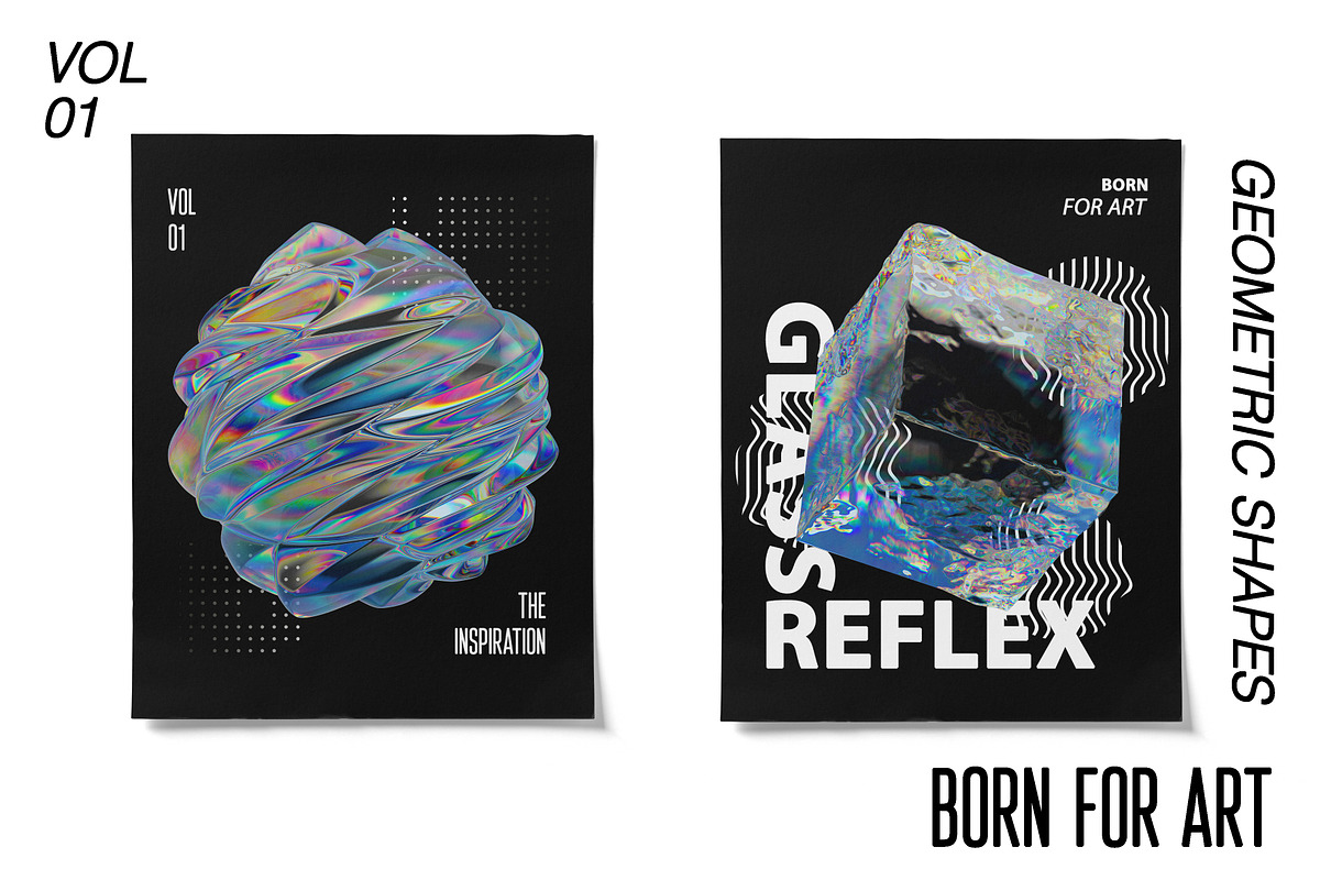 3D abstract dispersion glass, an Object Graphic by Polli Deeva