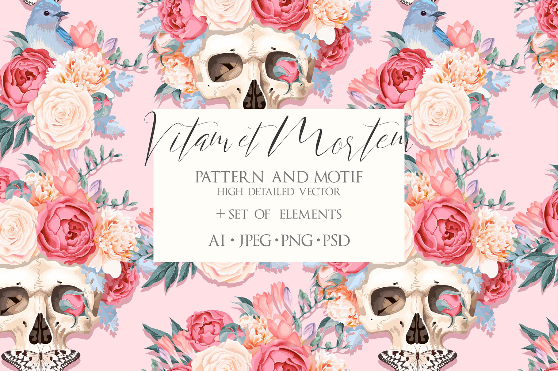 Vitam et Mortem, Pattern and Motif, a Pattern Graphic by GreyLilac