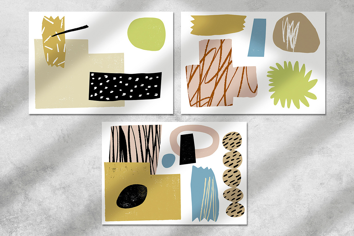 Abstract art cutouts