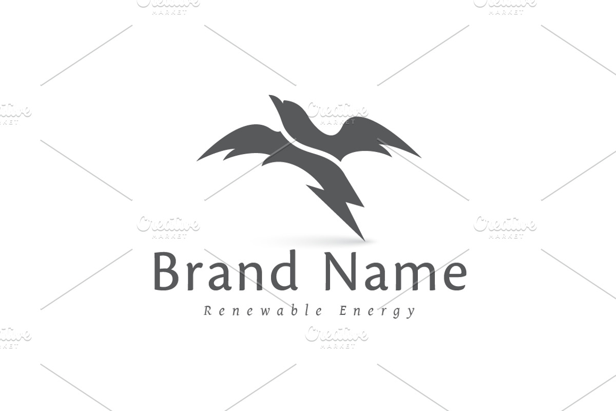 Lightning Bird Custom Logo | Creative Market