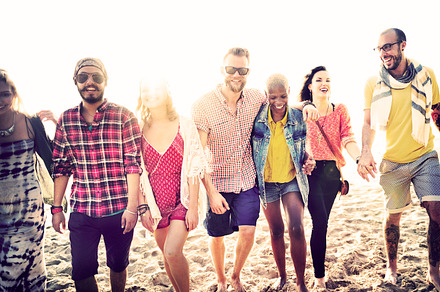 Friends hanging out together | People Images ~ Creative Market