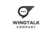 Wings Talk Logo, a Branding & Logo Template by Buqancreative