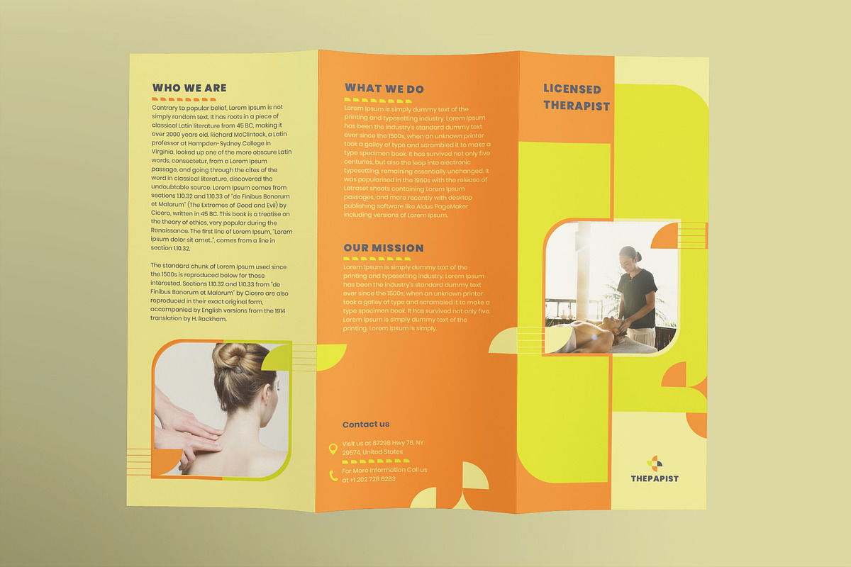 Therapist Brochure Trifold, a Brochure Template by TemplatesNow!