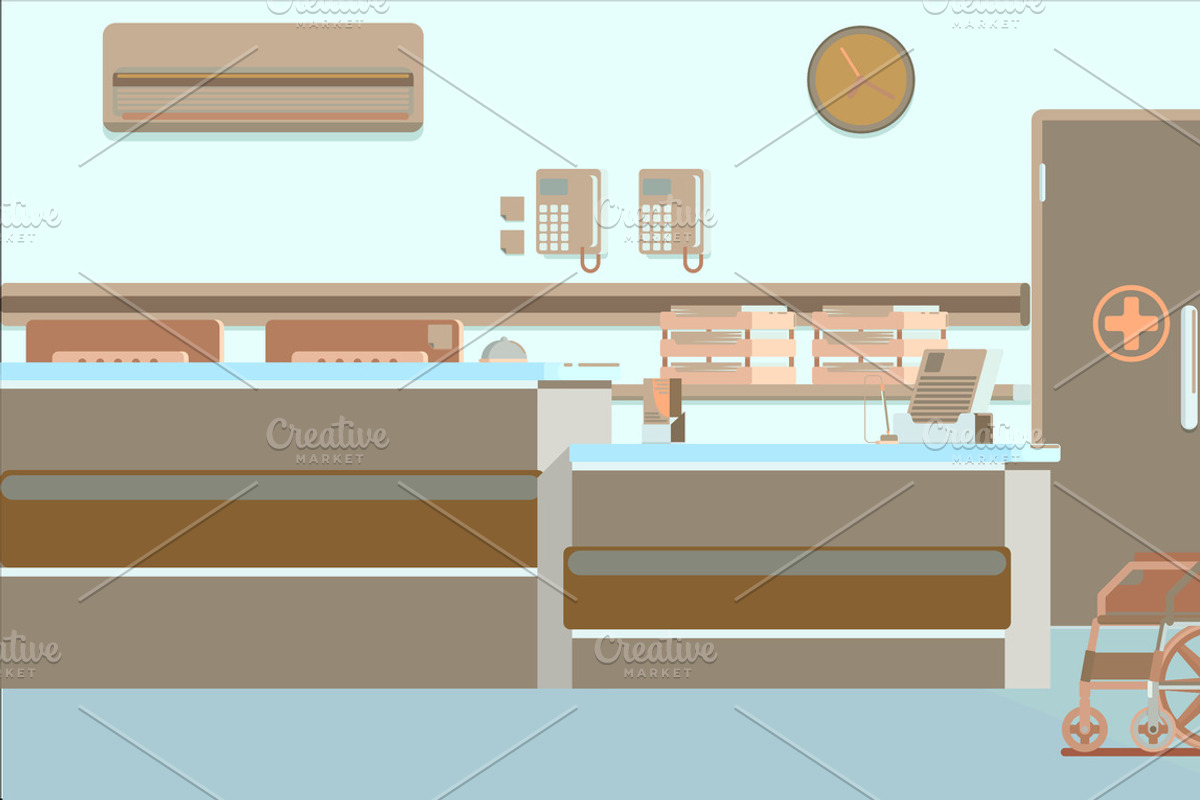 Hospital Reception Illustration, a Healthcare Illustration by ...