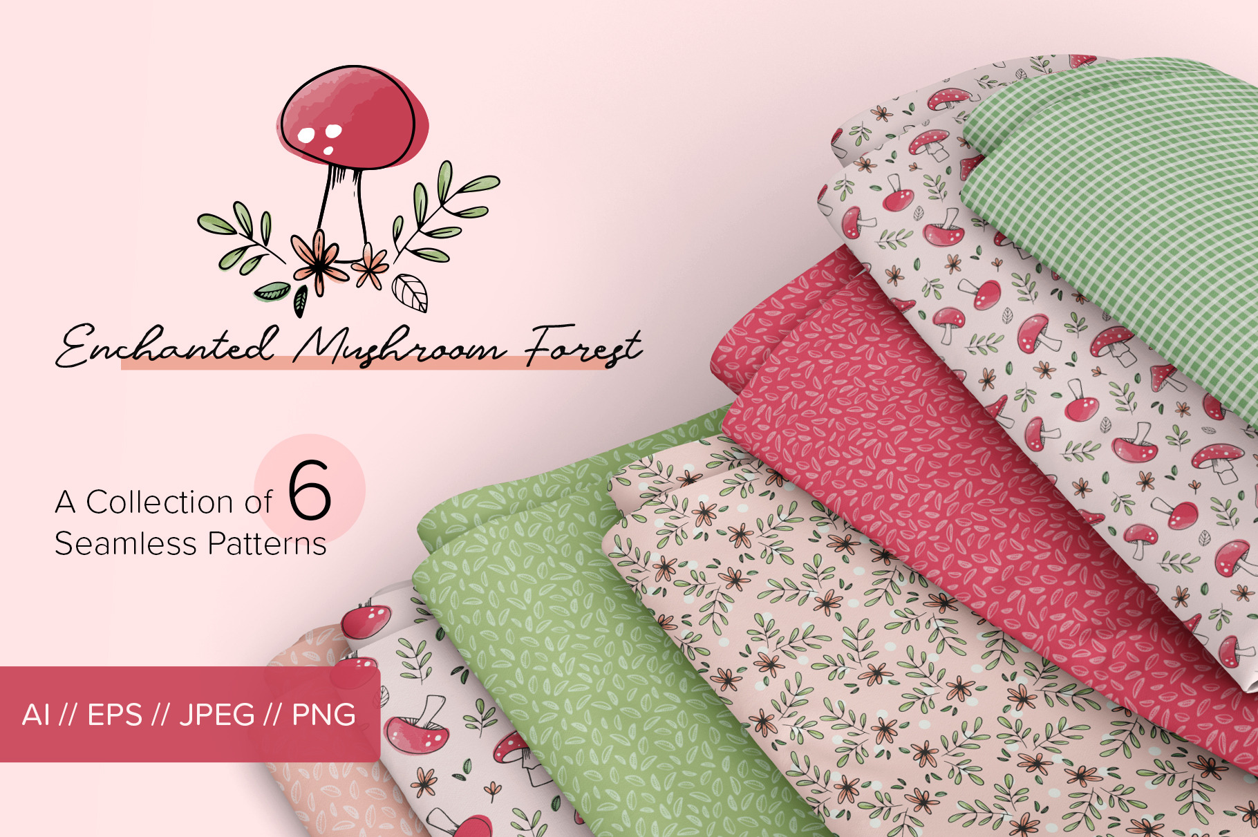 Enchanted Mushroom Forest - Patterns | Creative Market