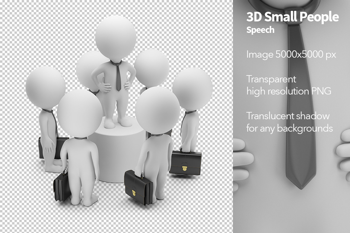 3D Small People - Speech, a Person Illustration by Anatoly Maslennikov