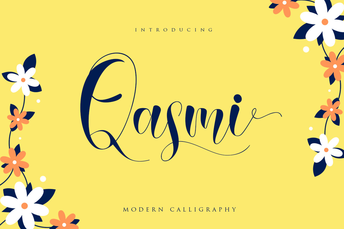 Qasmi Script, a Script Font by khurasan