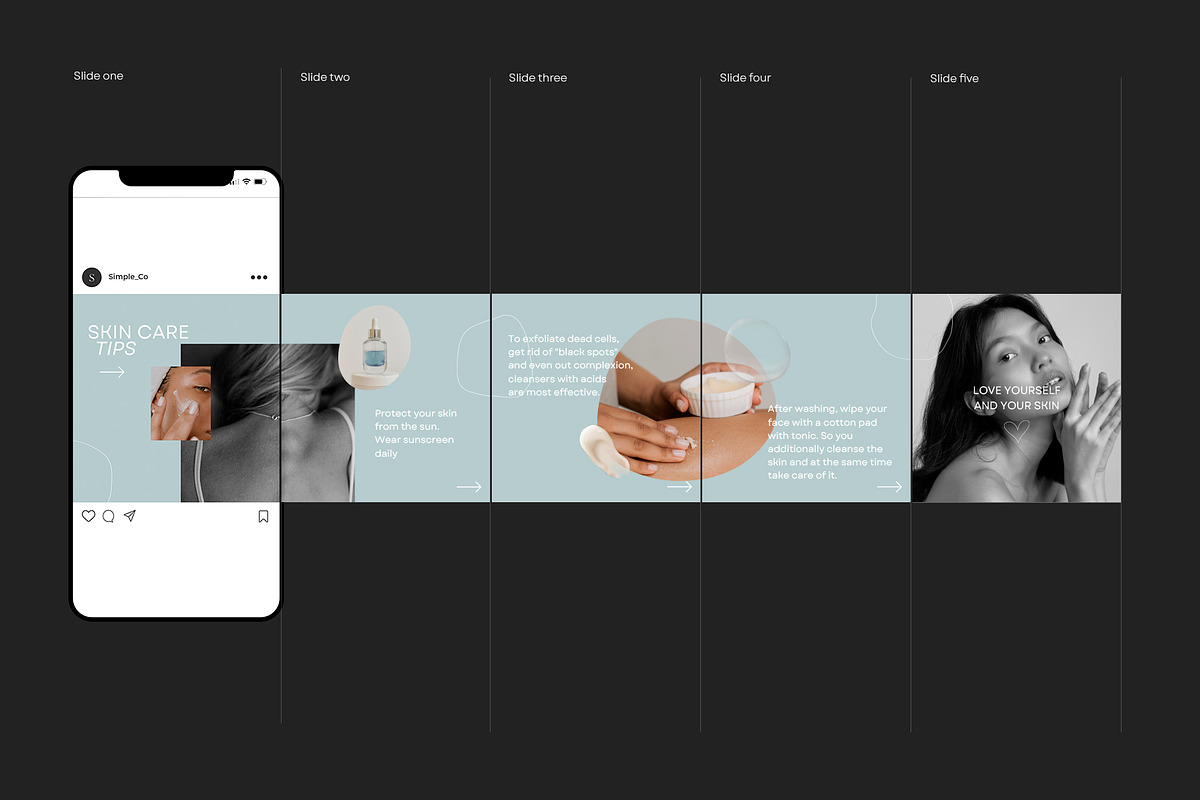 CANVA & PS/Skin Care Social Media, a Social Media Template by Simple có