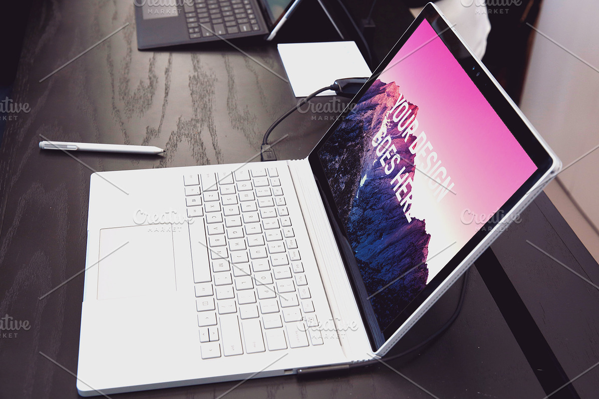 Microsoft Surface Book Mock-up Pack, a Books & Magazine Mockup by vraiana