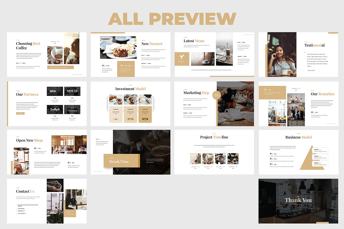 Coffee Shop Powerpoint Template, a Presentation Template by Giant Design