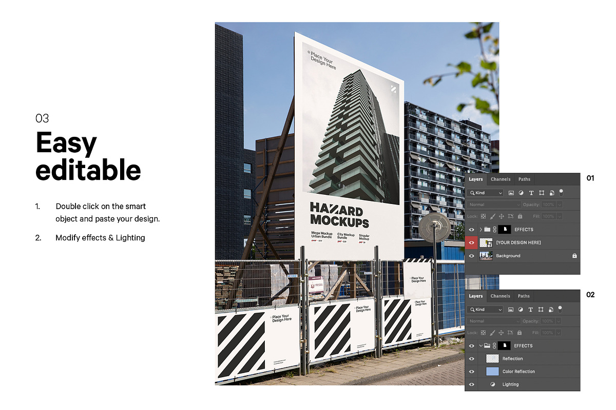 7x Construction Mockup Bundle Vol.1, an Advertising Mockup by HAZARD ...