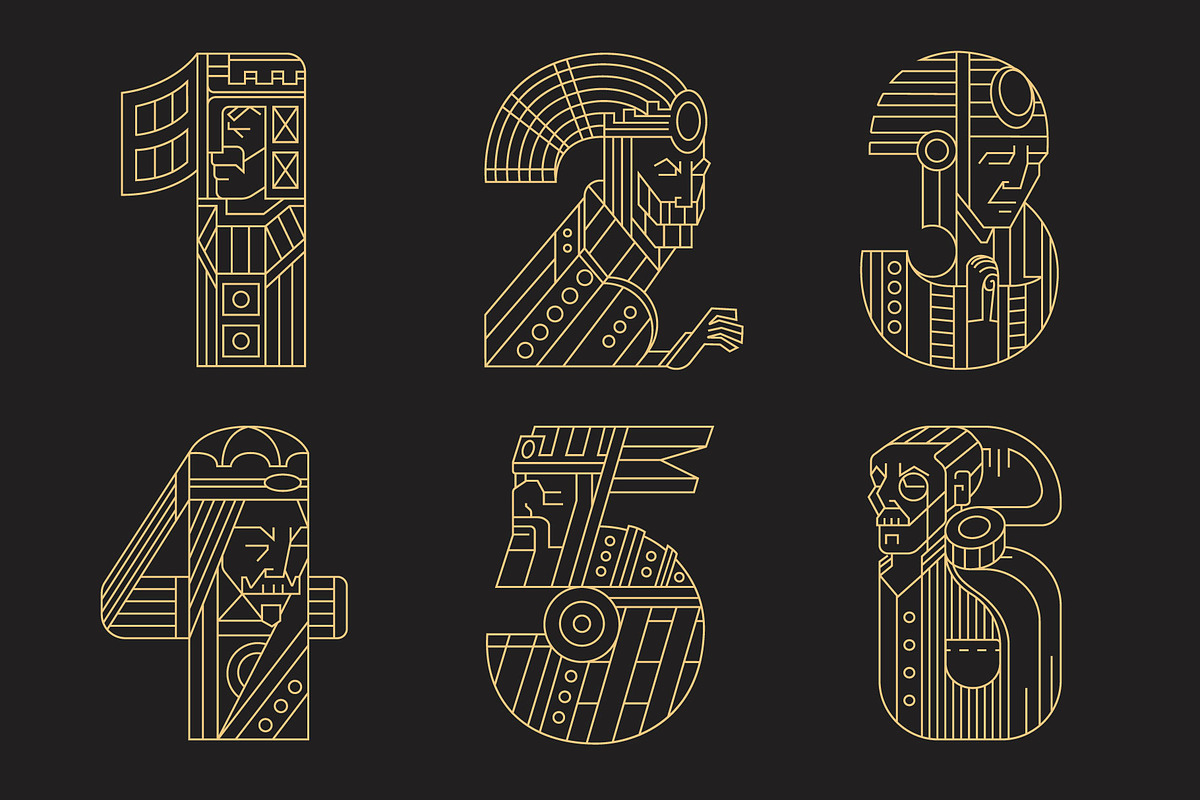 Rulers - numbers, a Symbol Font by Ognjen Pajic