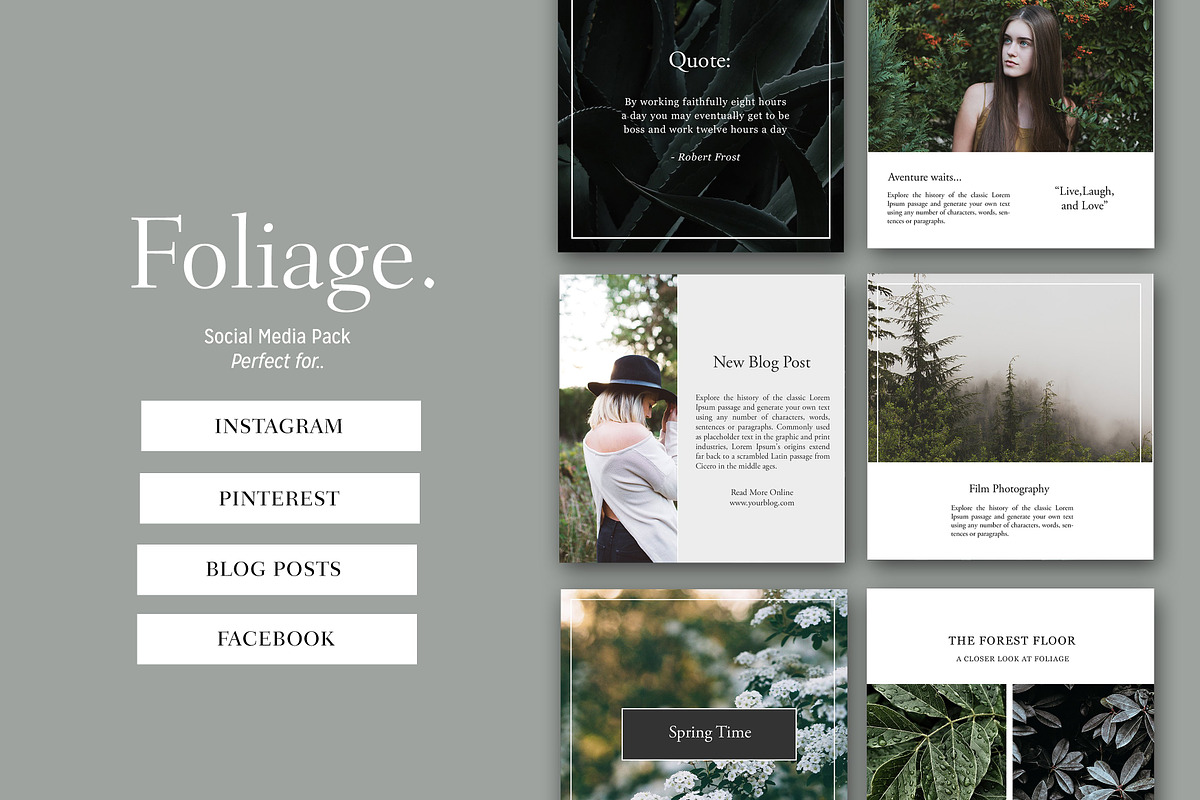 Social Media MEGA BUNDLE, a Social Media Template by Monograph&Co. Shop