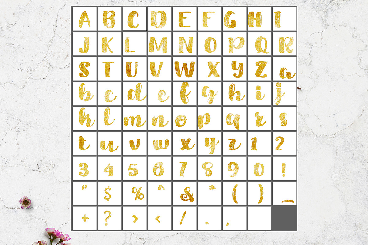 Foil Alphabet 2, an Object Graphic by Scarlet Island