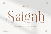 Saignh Serif Font, a Serif Font by Idea Studio