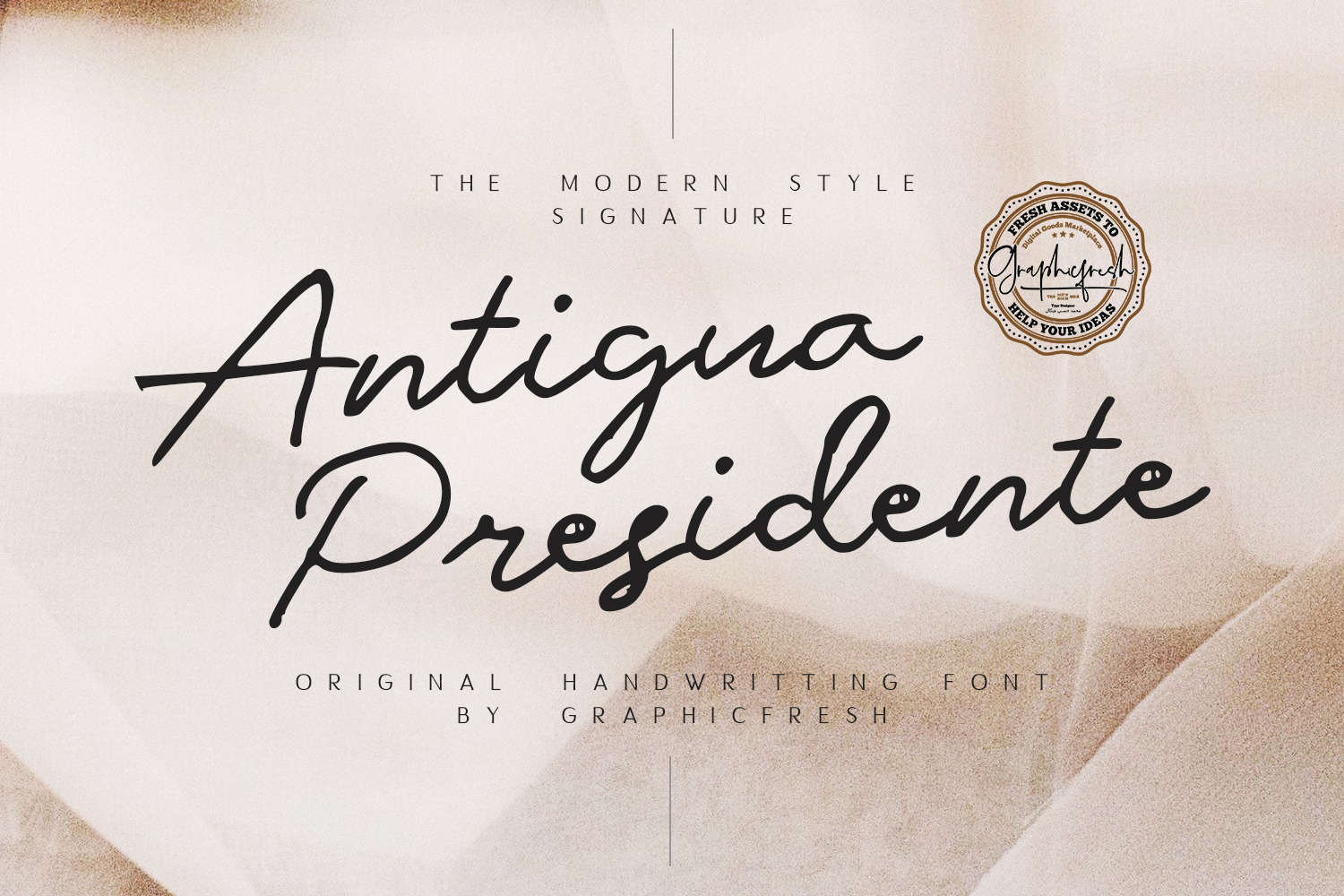 Antigua Presidente - Script Font, a Script Font by Graphicfresh