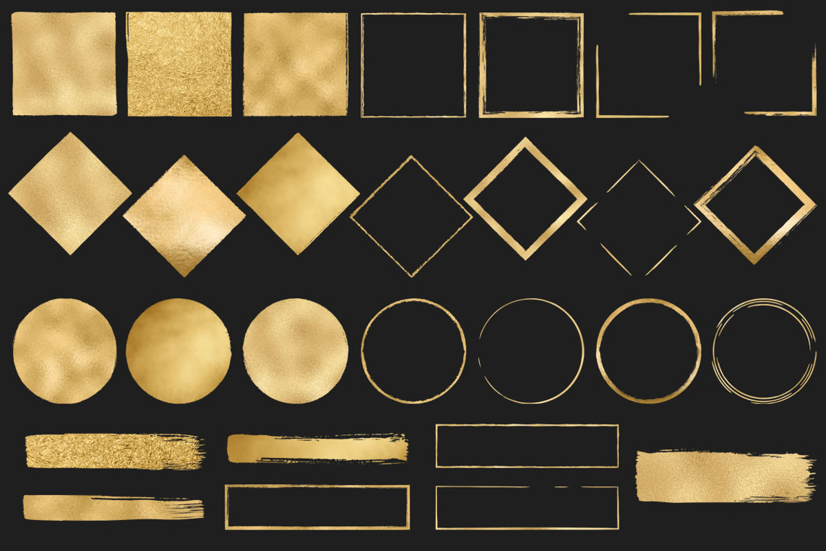 Gold Design Elements, an Object Graphic by PeDe Designs