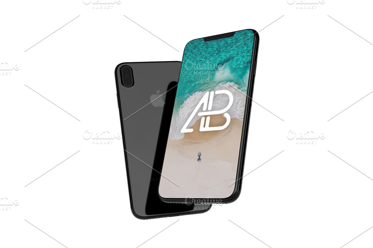 Floating iPhone X Mockup, an iPhone Mockup by Anthony Boyd Graphics ...