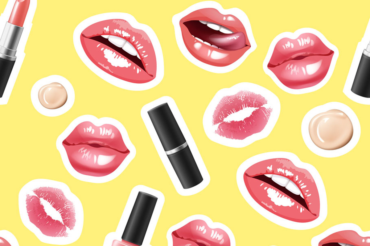 Vector Female Lips, an Illustration by Zonda