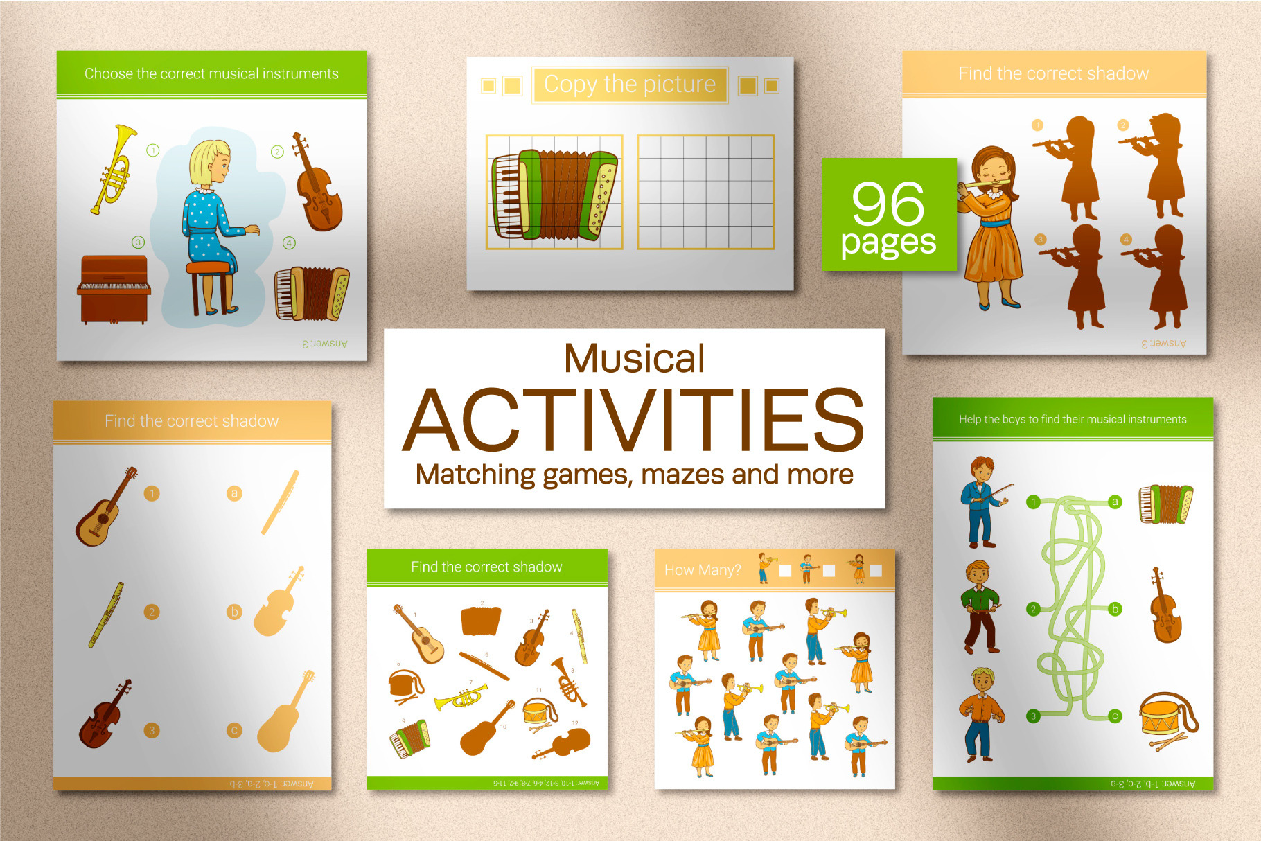 Musical Instruments Kids Activities, an Education Illustration by ...
