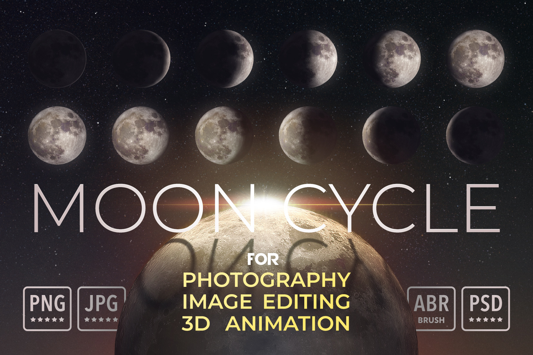 Moon Cycle for Image Editing, an Object Graphic by FEINGOLD