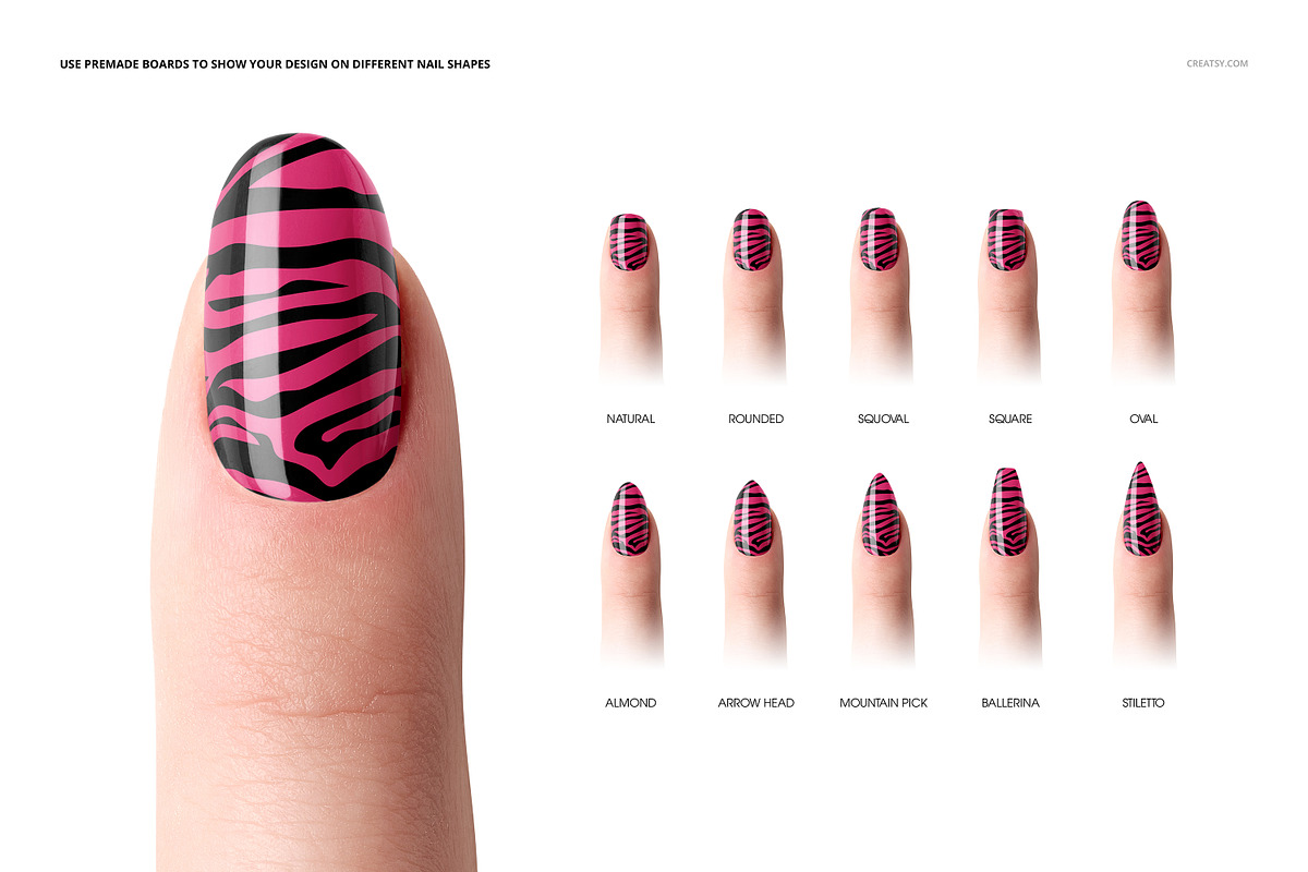 Nail Mockup Set, a Product Mockup by creatsy5