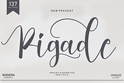 Pigade | handwritten font, a Script Font by Scratchones