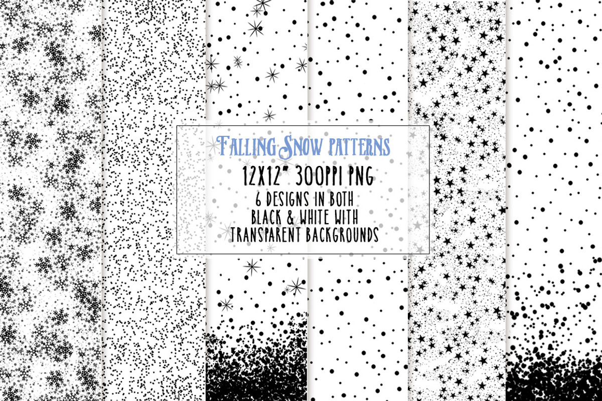 Falling Snow Patterns, a Pattern Graphic by Studio Kitsch | Creative Market