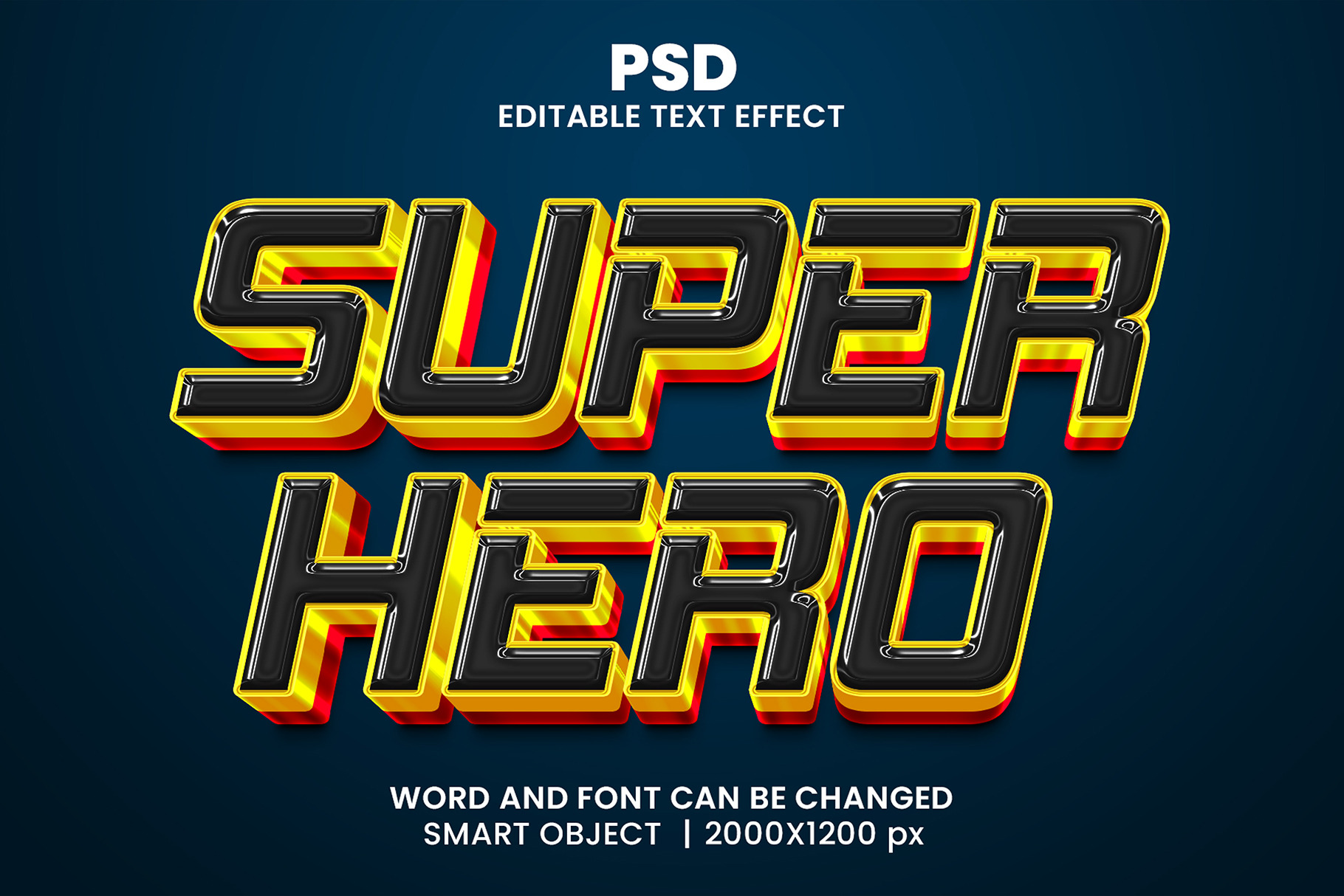 Super Hero Editable Psd Text Effect, a Layer Style Add-On by bdrobin