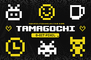 8-Bit Pixel Tamagochi Vector Shapes | Creative Market