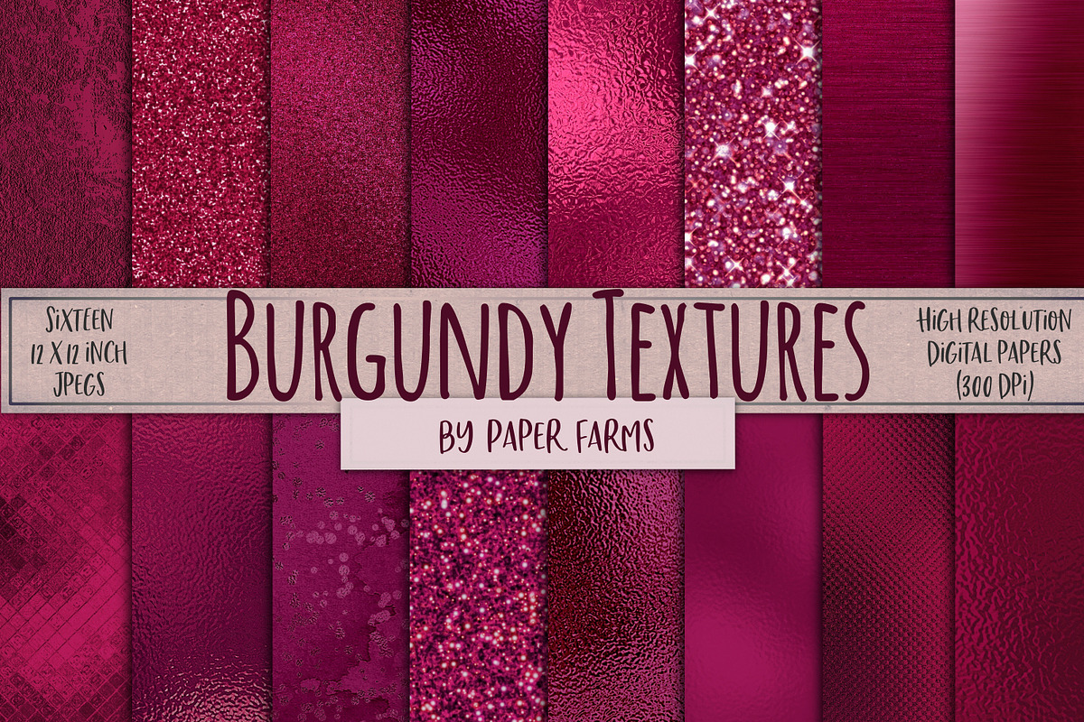 Burgundy foil and glitter, a Texture Graphic by Paper Farms