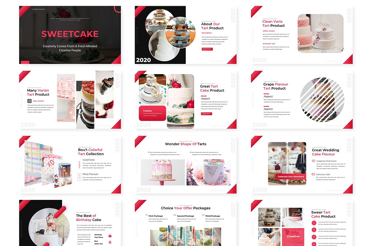 Sweetcake - Google Slides Template, a Presentation Template by AQR Studio