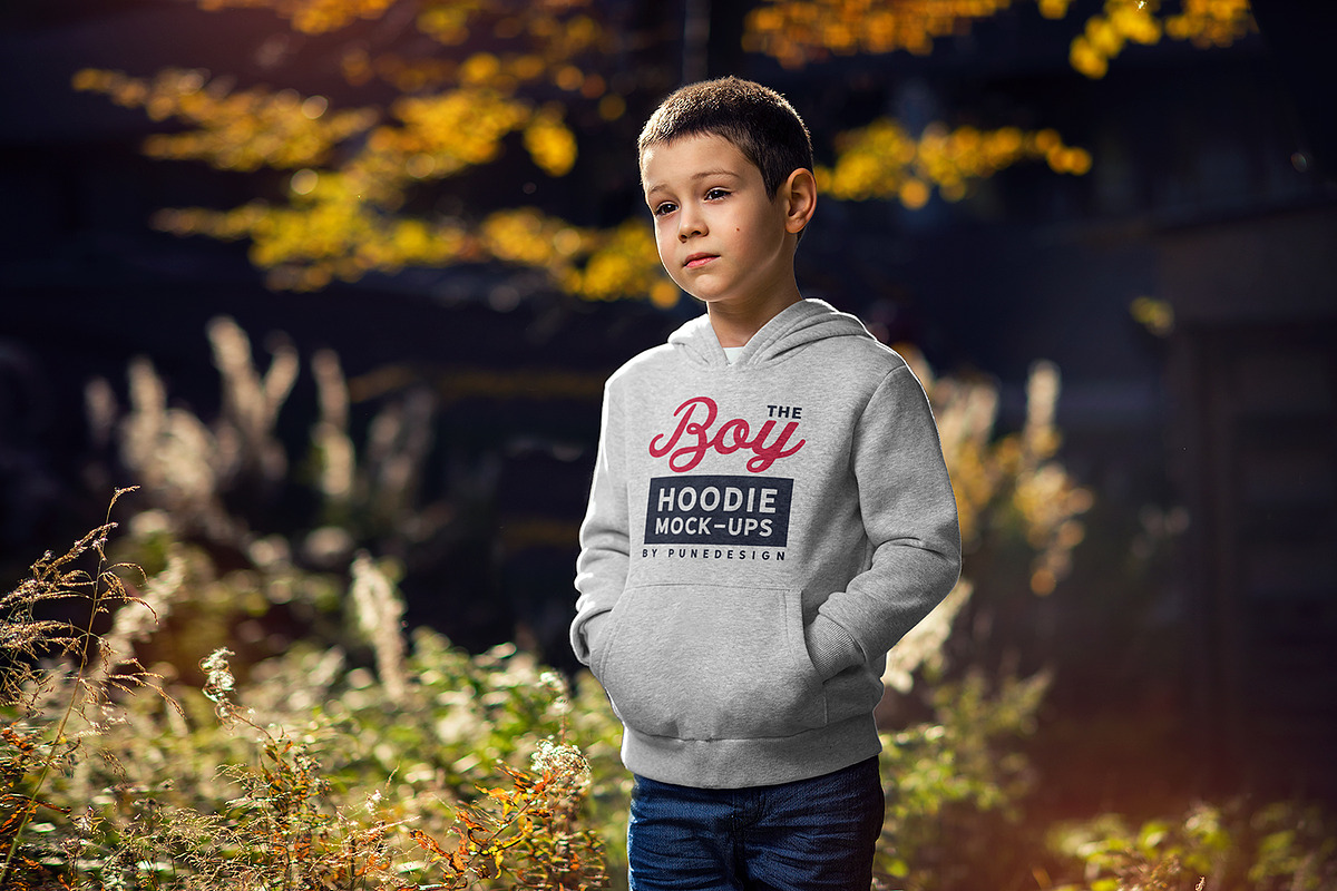 Boy Hoodie Mock-Up, a Hoody Mockup by PuneDesign
