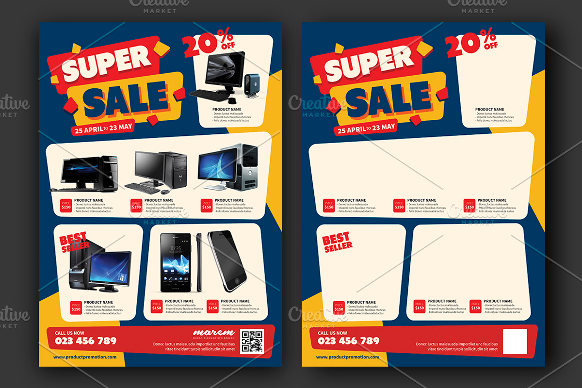 Product Promotion Flyer, a Flyer Template by Saphari | Creative Market