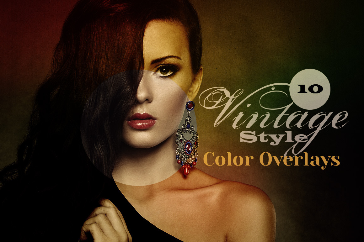 20 Vintage Style Color Overlays, a Texture Graphic by Cruzine