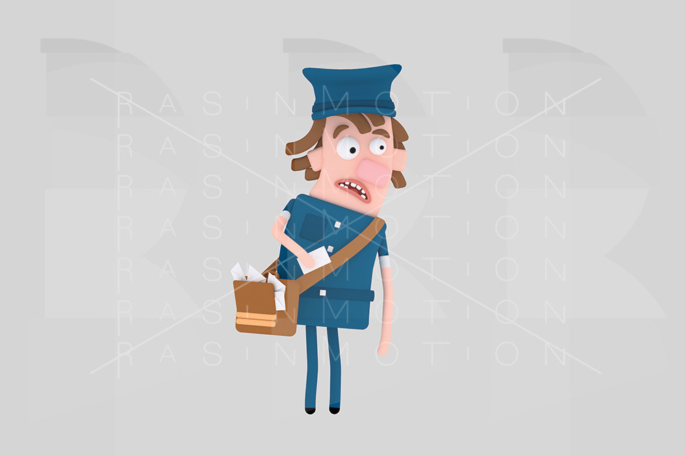 Sad postman holding a letter | Work Illustrations ~ Creative Market