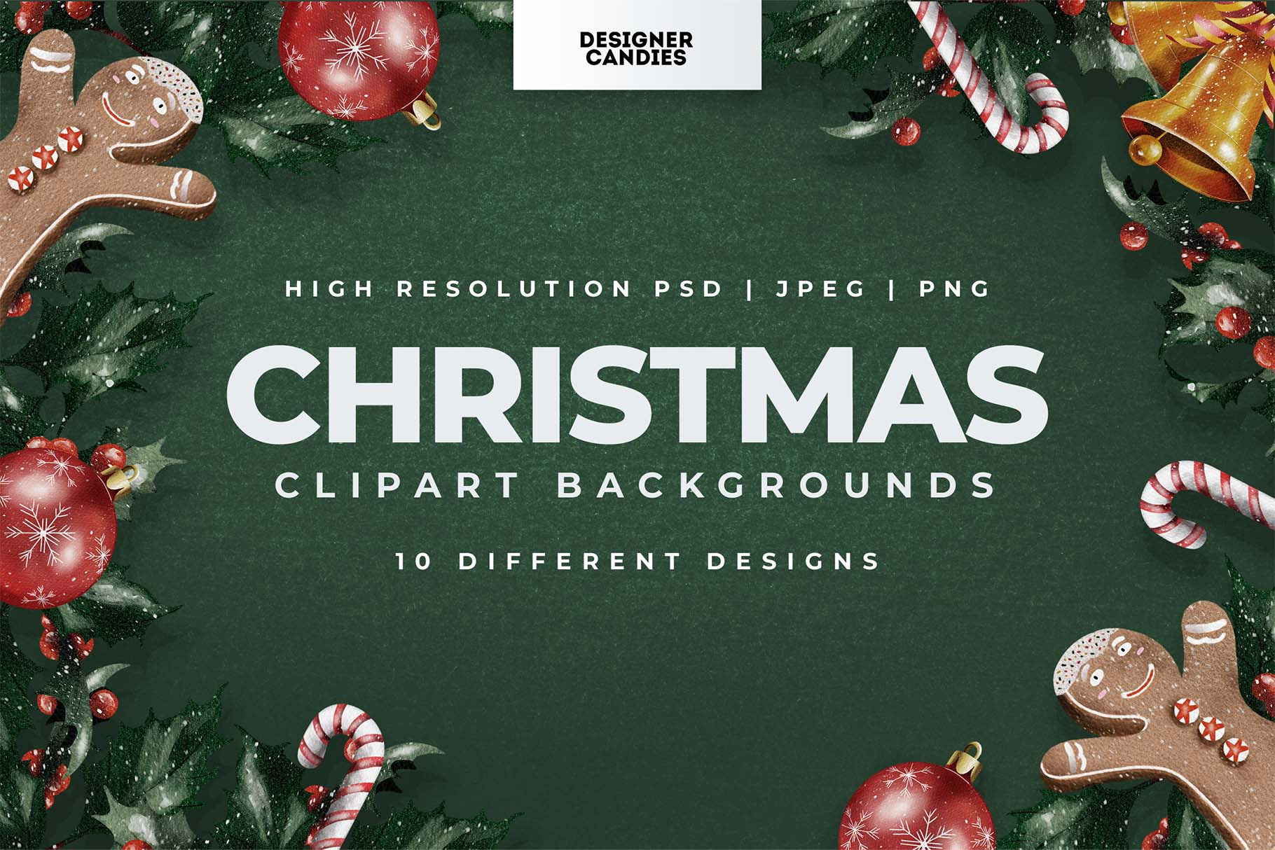 Christmas Clipart Background | Graphic Objects ~ Creative Market