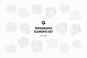 Line Topography Elements Set, an Object Illustration by peterdraw